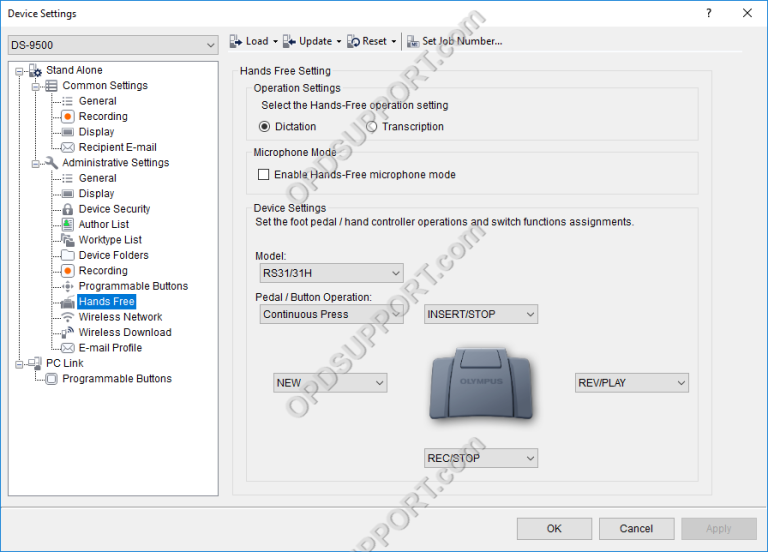 Hands Free Recording Settings - Professional Audio Support