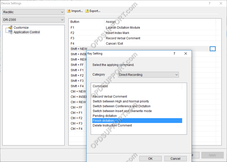 RecMic Configuration Settings in Dictation Module - Professional Audio ...