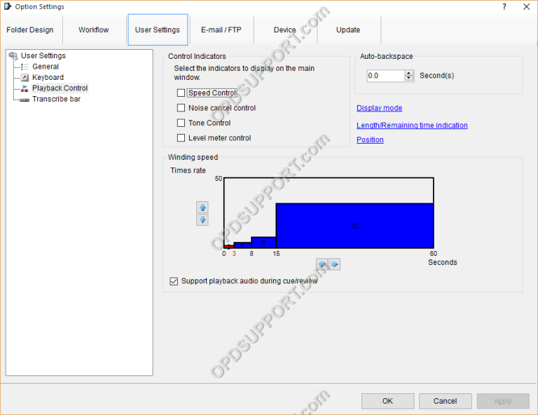 Playback Settings - Professional Audio Support