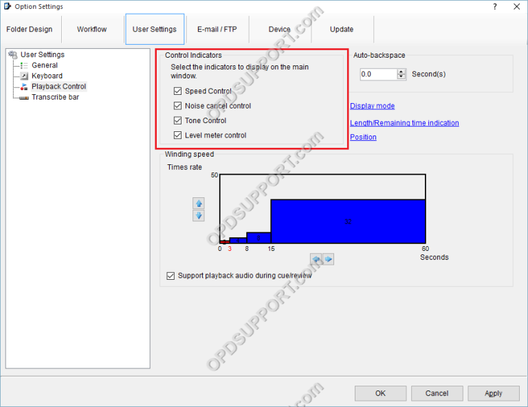 Playback Settings - Professional Audio Support