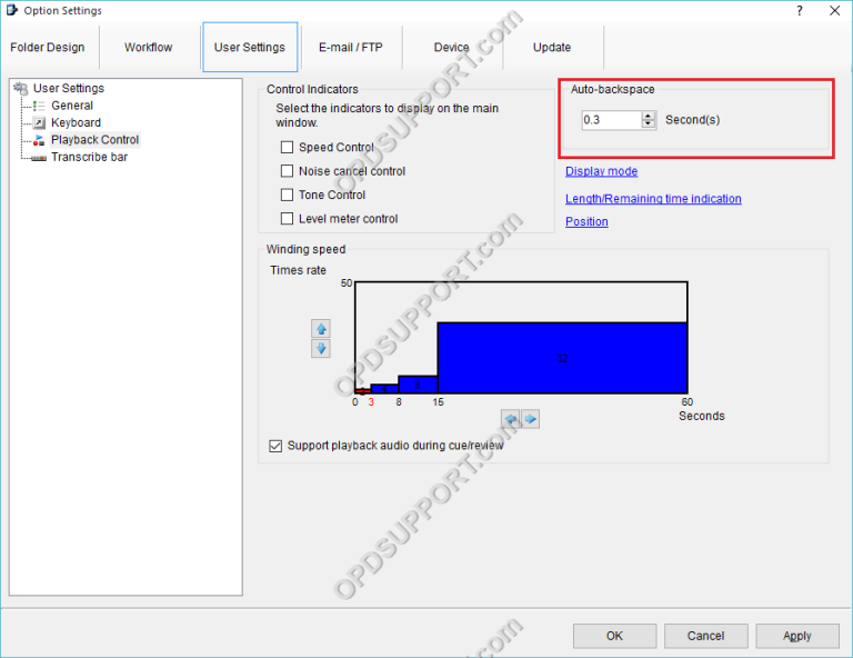 Playback Settings - Professional Audio Support