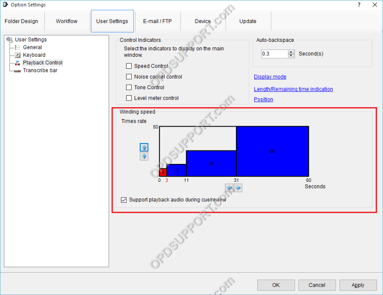 Playback Settings - Professional Audio Support