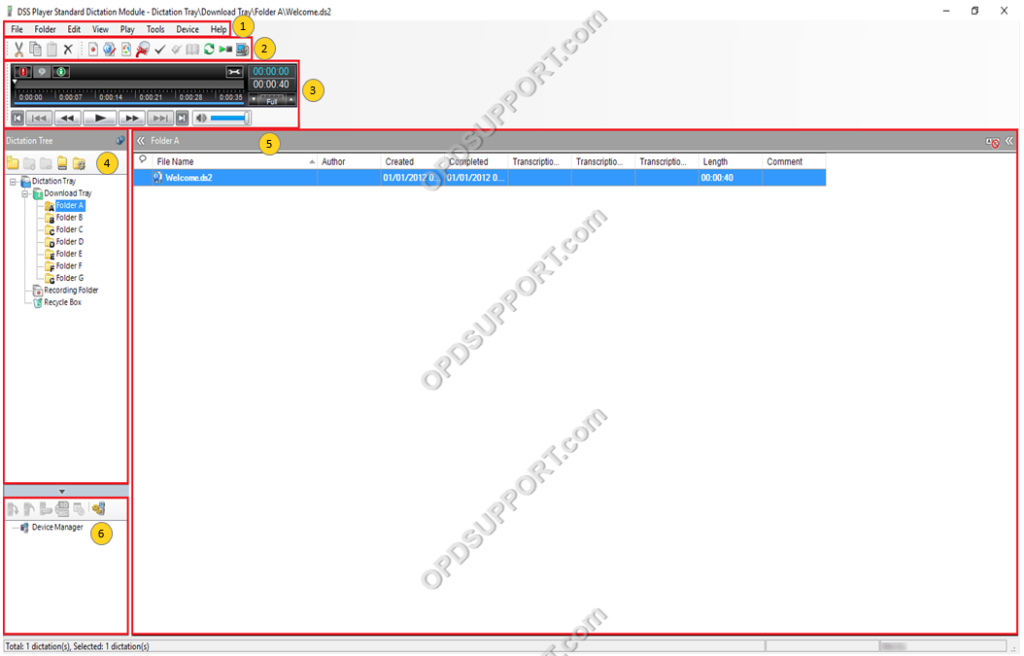 DSS Player Standard GUI Overview - Professional Audio Support