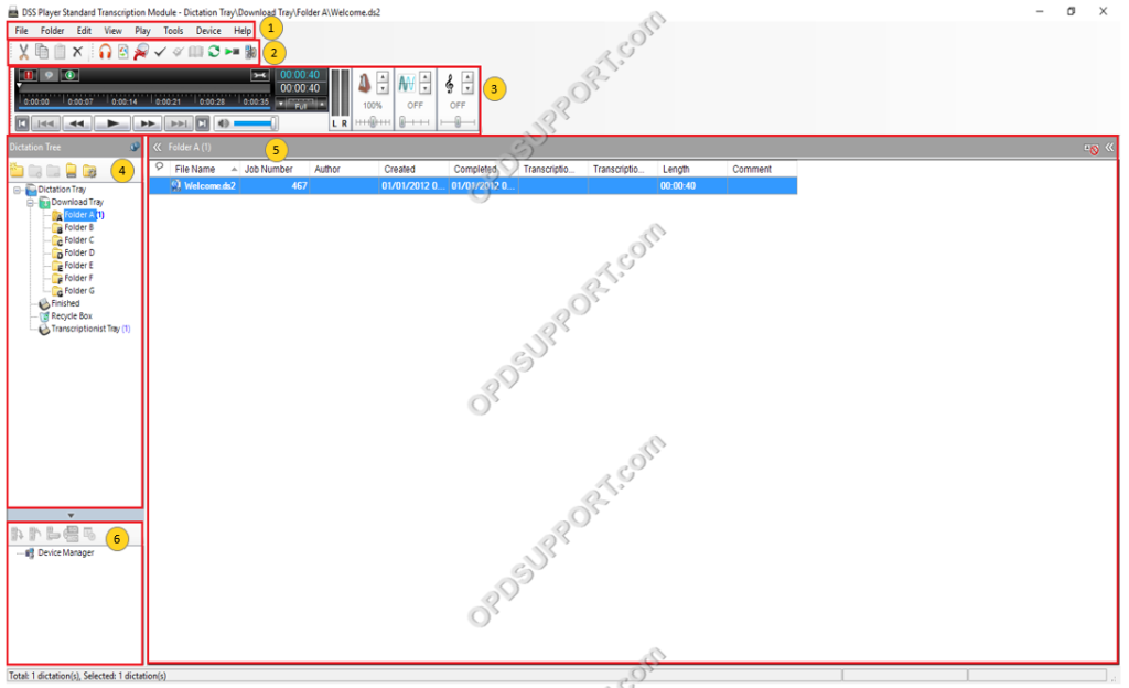 DSS Player Standard GUI Overview - Professional Audio Support