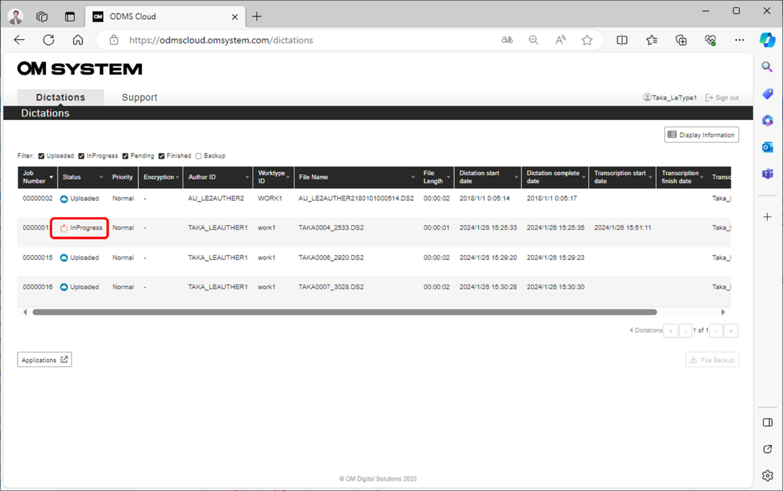 ODMS CLOUD: Dictation Workflow – How to Select Dictation Files for ...