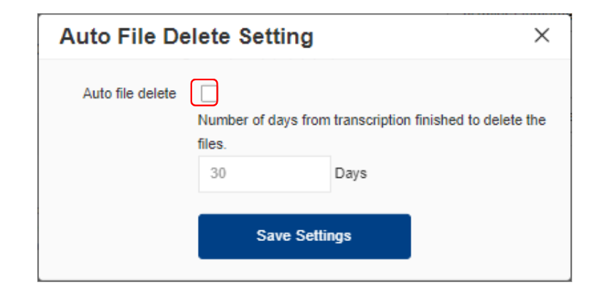 ODMS CLOUD: How to Backup and automatic deletion of transcription ...